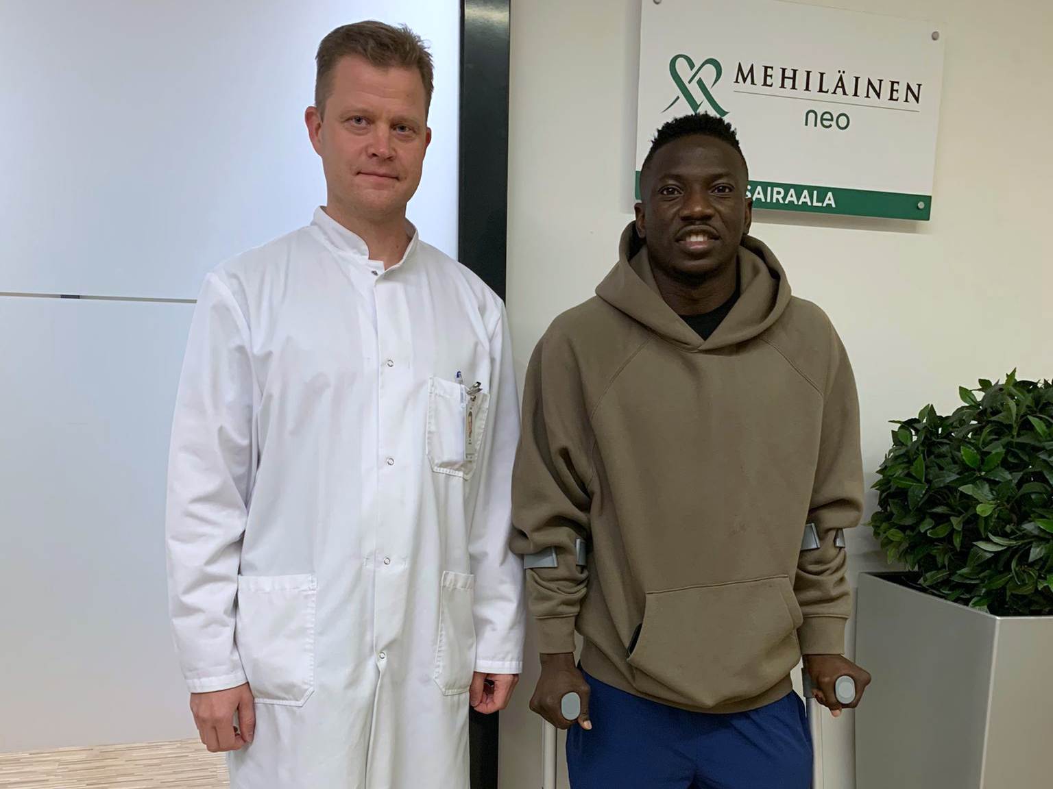 Peter Etebo was operated in Turku - Urheiluortopedi Lasse Lempainen